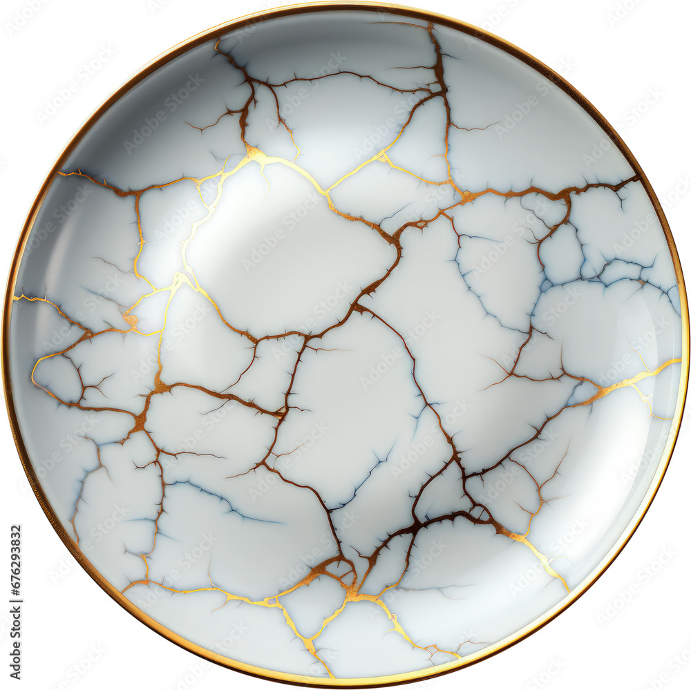 Japanese kintsugi ceramic plate transparent background PNG clipart ...