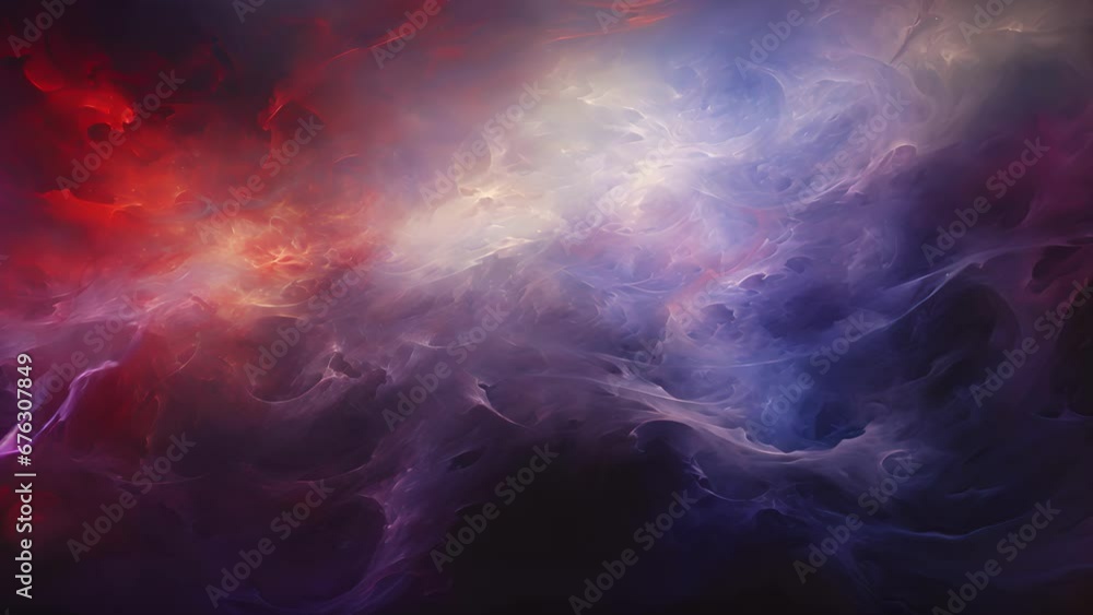 A silver nebula swirls in the depths of space, its misty tendrils ...
