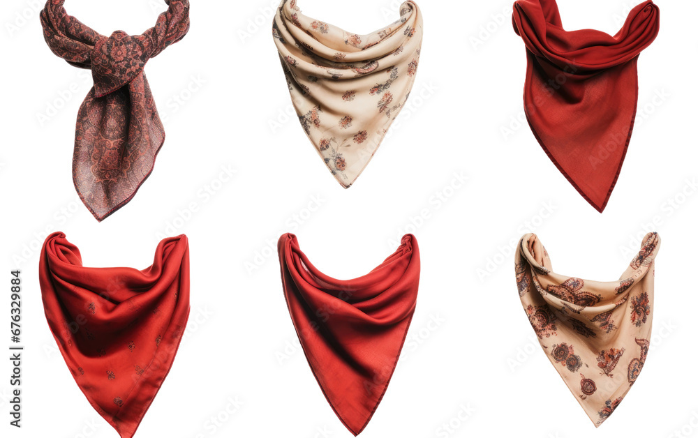Collection of Colorful Bandana Isolated on Transparent Background PNG ...