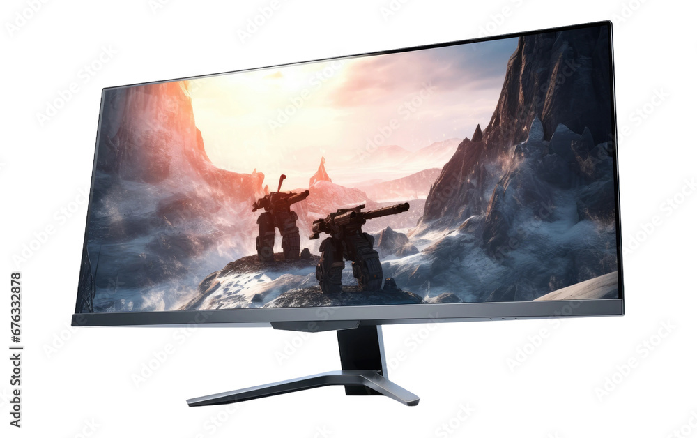 Mind Blowing View Gaming Monitor Isolated on Transparent Background PNG ...