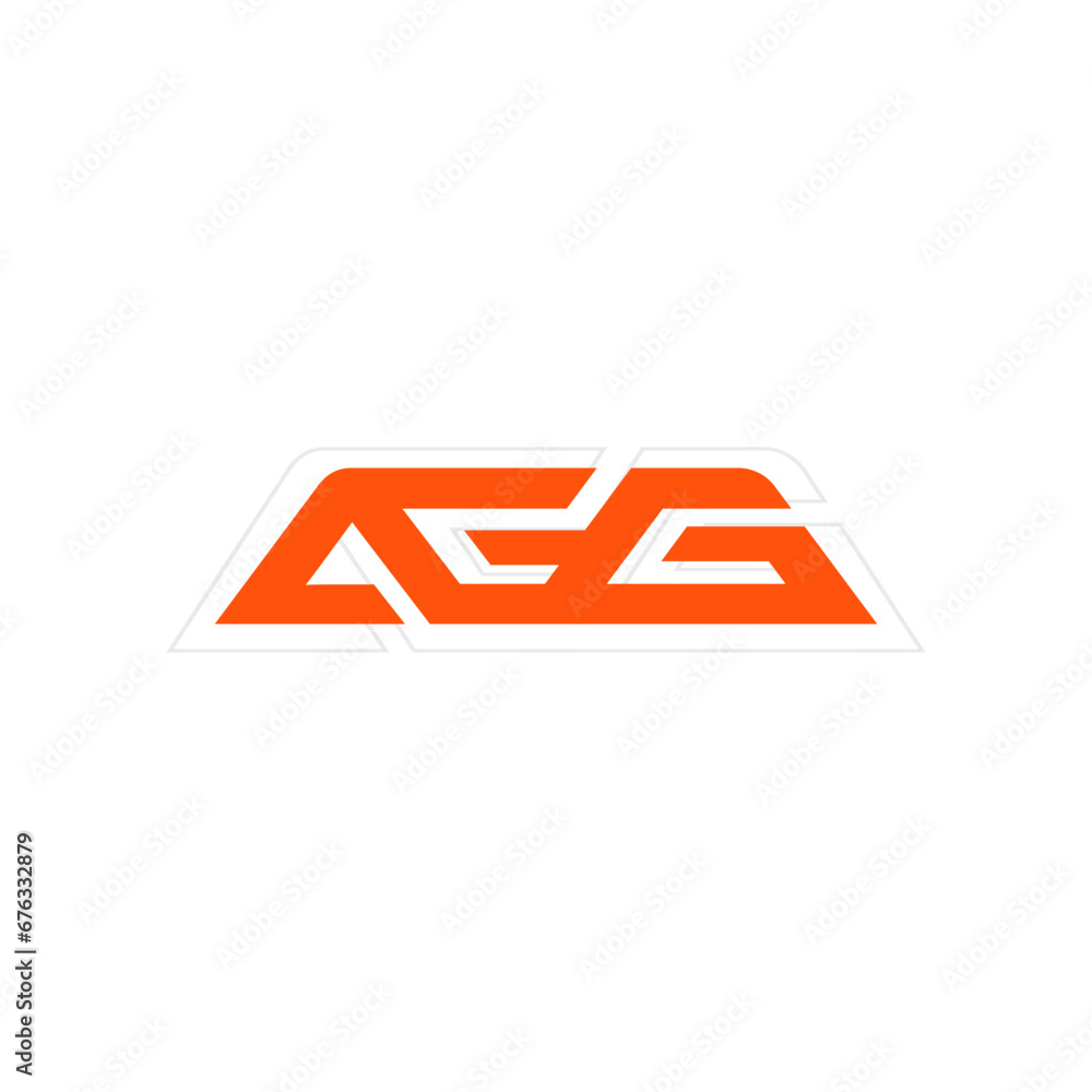 Letter AGG Logo Design on White Background Template, a g g Stock Vector ...