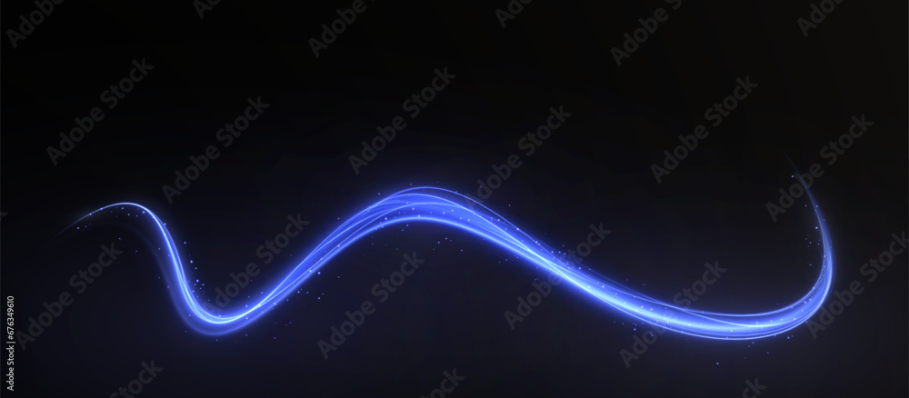 Luminous blue lines png of speed. Light glowing effect. Abstract motion ...