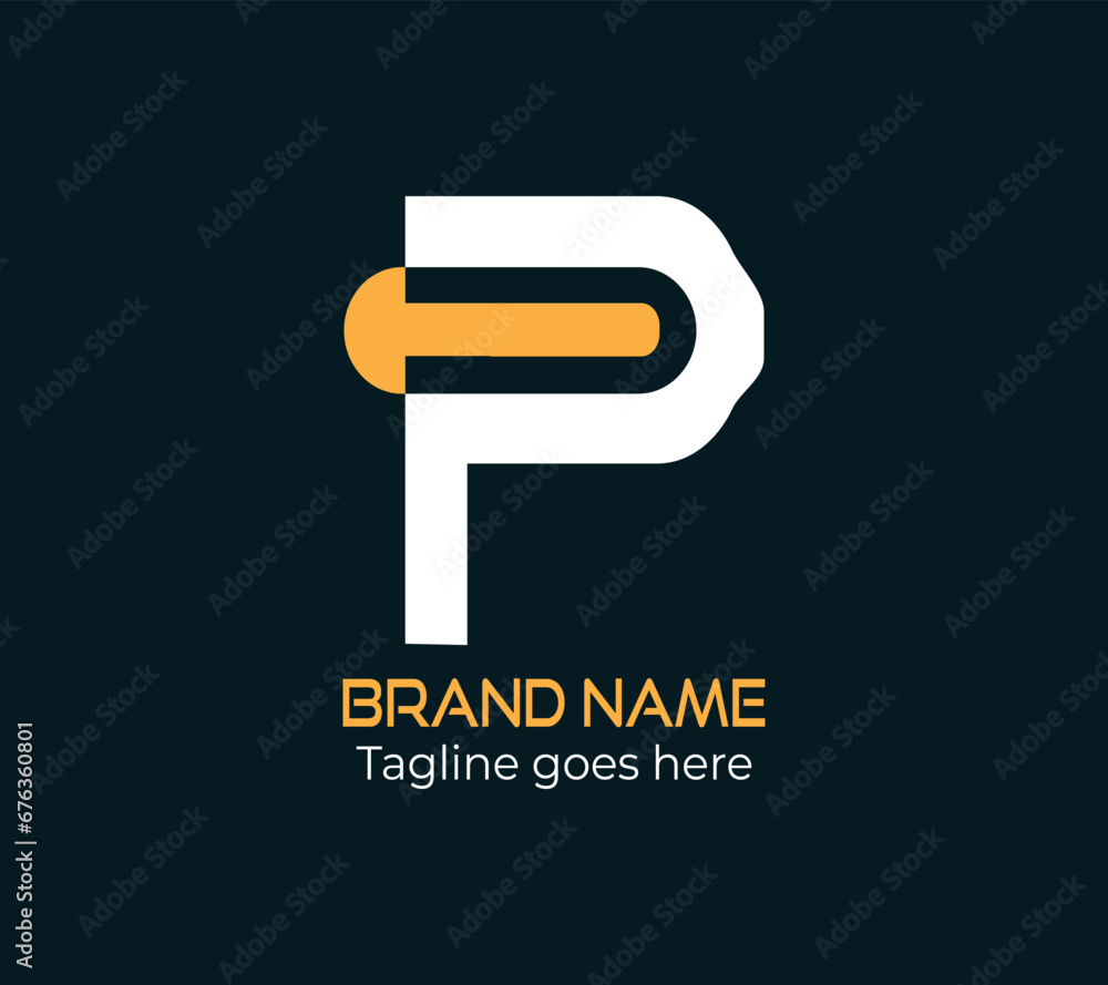 P Letter logo. EPS file. Editable Color. CMYK Color mode. Free Font ...