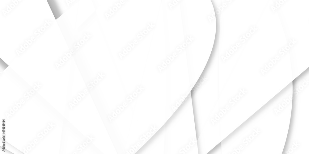 Abstract white background with square and triangle shapes layered in ...