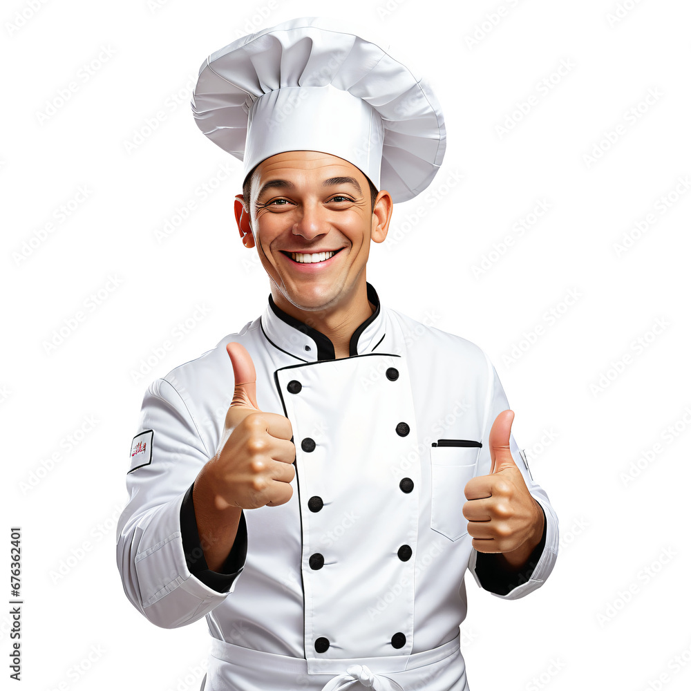 Joyful Chef: A Symbol of Culinary Passion and Excellence on transparent ...