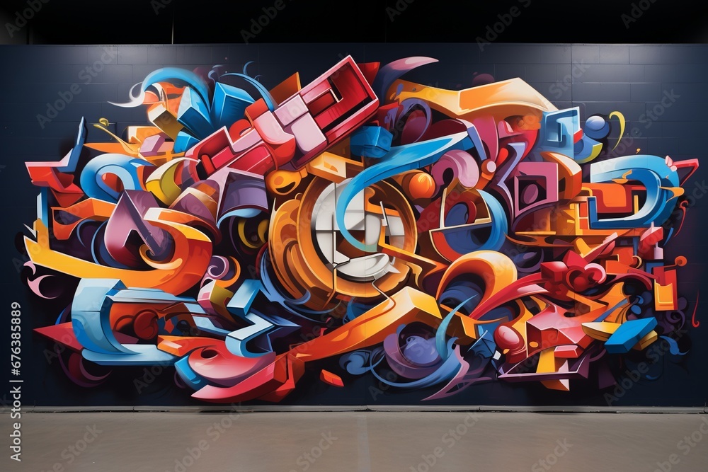 Passionate Education Graffiti: A vibrant masterpiece with intricate ...