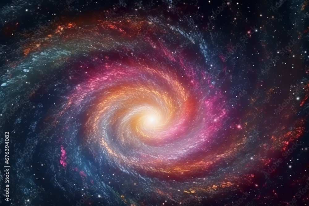 Galaxy in space, computer generated abstract background, 3D render ...