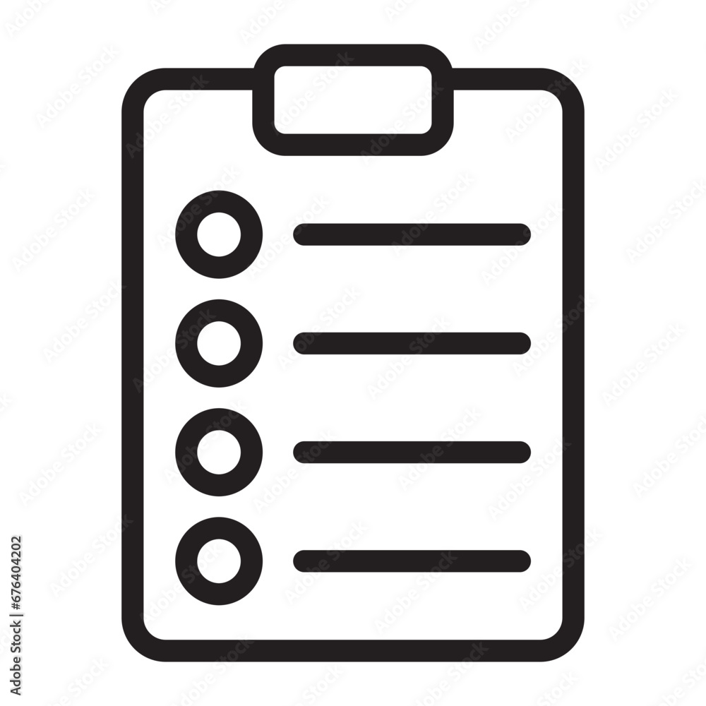 check list line icon Stock Vector | Adobe Stock