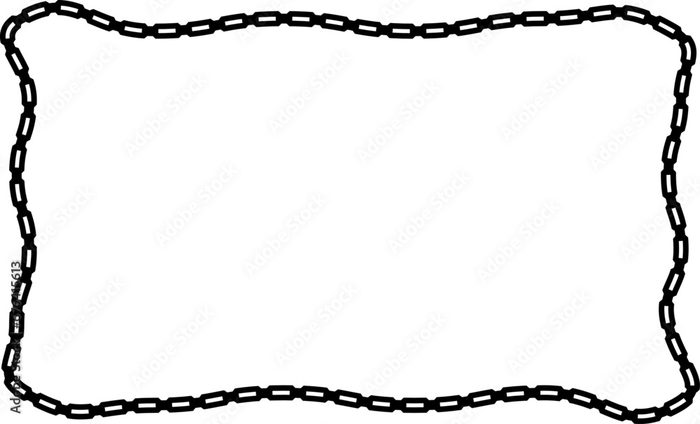 Rectangle shape Chain round frame Chain let design texture decorative ...