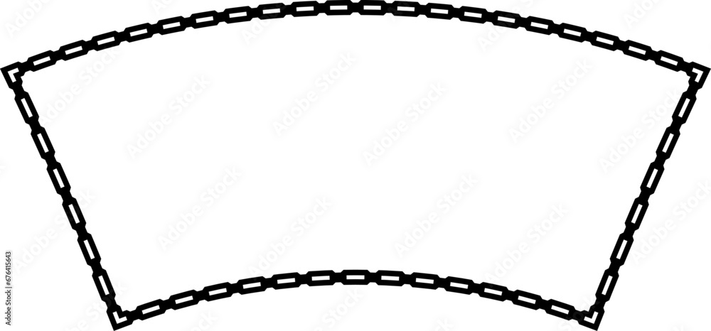 Rectangle shape Chain round frame Chain let design texture decorative ...