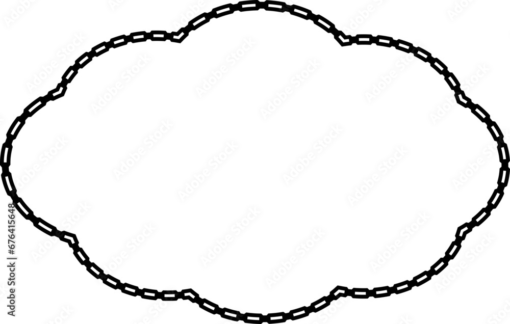 Rectangle shape Chain round frame Chain let design texture decorative ...