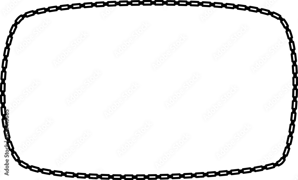 Rectangle shape Chain round frame Chain let design texture decorative ...