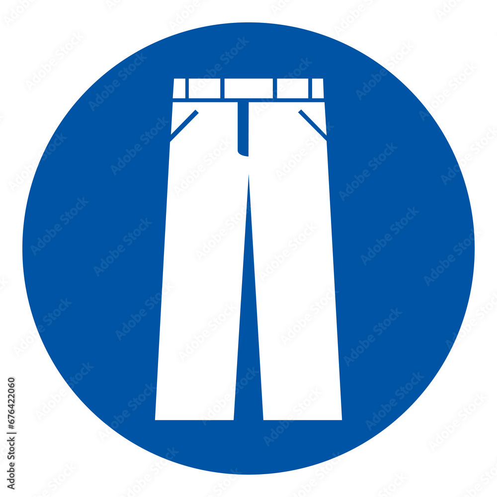 Long Pants Symbol Sign,Vector Illustration, Isolated On White ...