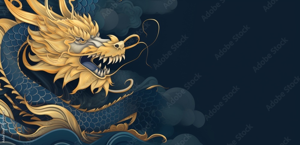 Happy New Year, 2024, Blue Dragon, Zodiac sign year of the Blue Dragon ...