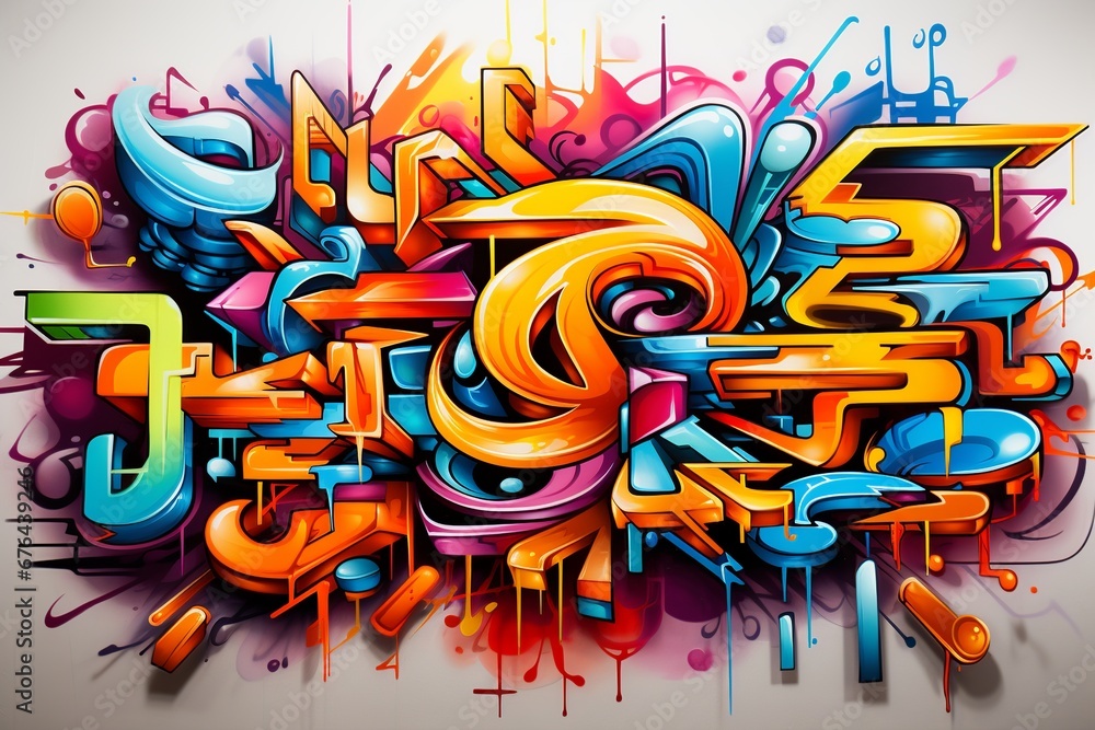 "Innovative Energy Fusion: A visually compelling graffiti masterpiece ...