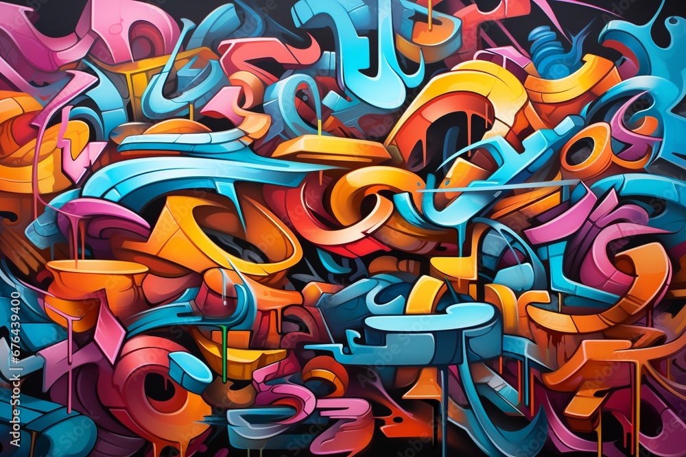 "Innovative Energy Fusion: A visually compelling graffiti masterpiece ...