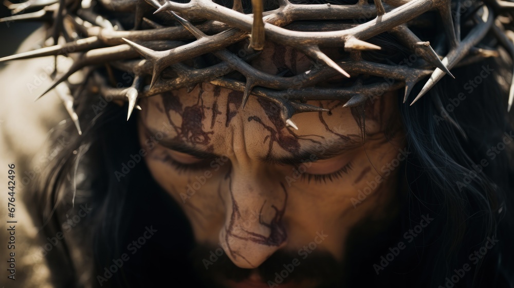 Jesus bore agonizing scourging and weight of crown of thorns enduring ...