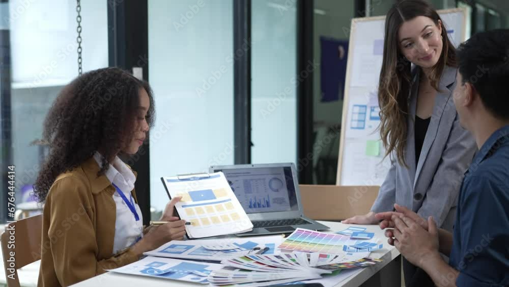 ux developers and ui designers brainstorm prototype layouts for mobile ...