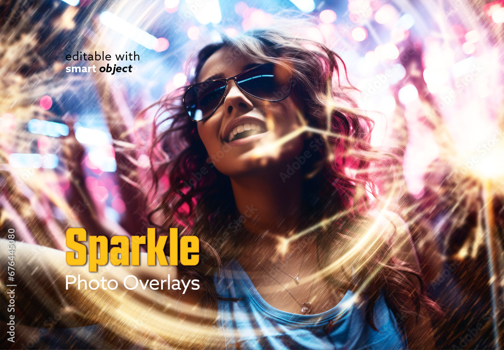 Sparkle Photo Overlays Stock Template | Adobe Stock