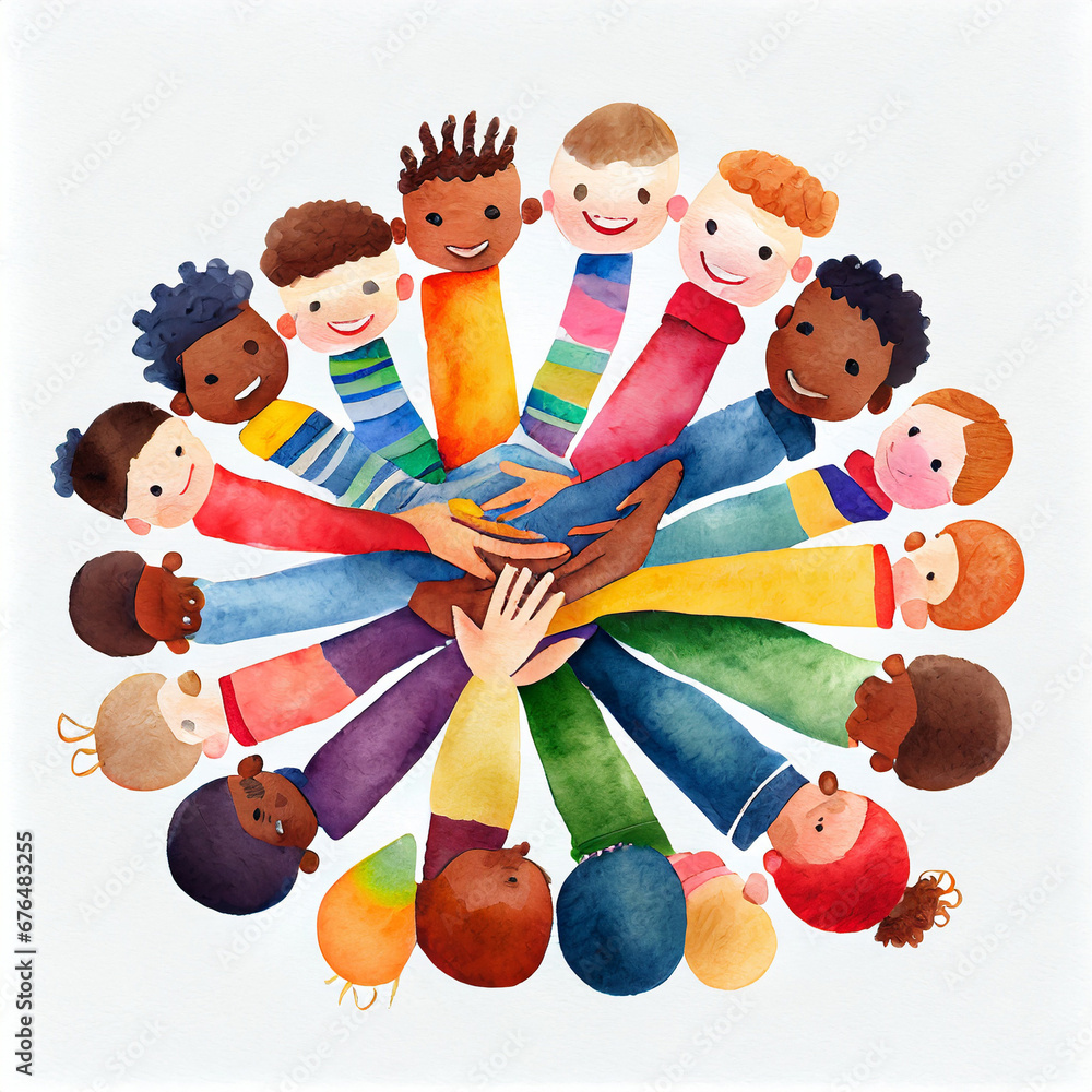 Concept of inclusion diversity equality. Group of multicultural ...