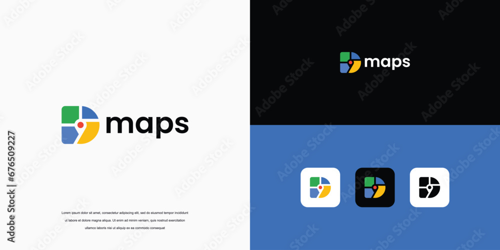 letter mark maps logo, d logo Stock Vector | Adobe Stock