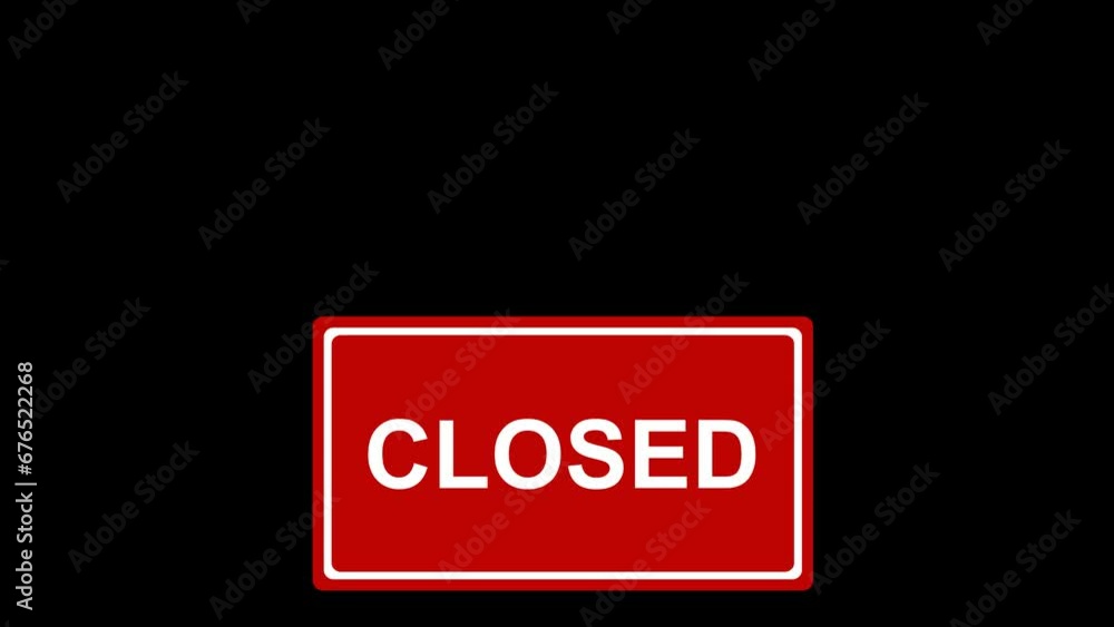 video animation open and closed poster, on a transparent background ...