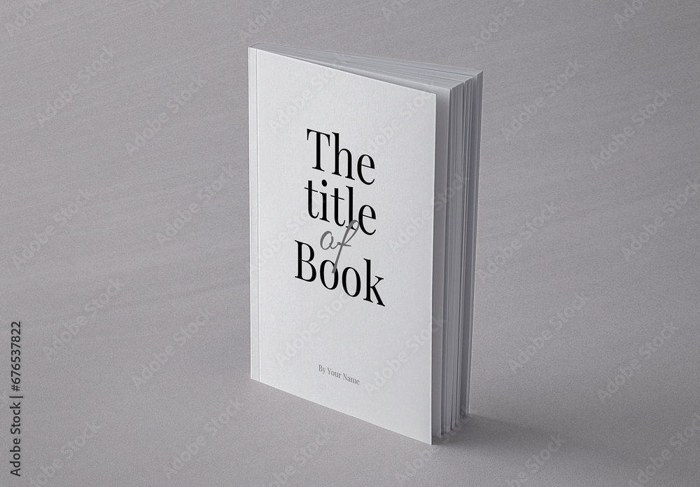 Cover Book Mockup with Editable Text Stock Template | Adobe Stock