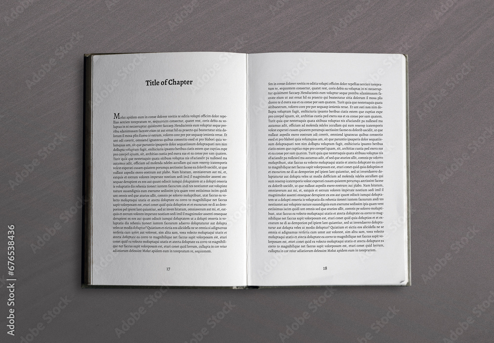 Open Book Mockup with Editable Text Stock Template | Adobe Stock