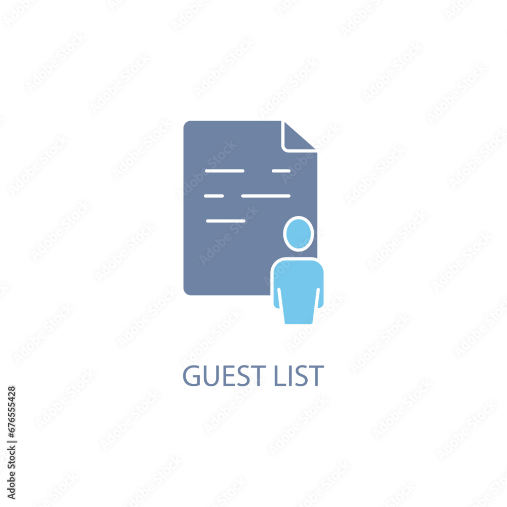 Guest List concept line icon. Simple element illustration. Guest List ...