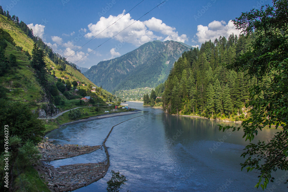 Picture of Mountain, Trees, River and Stream of adjoining areas of ...