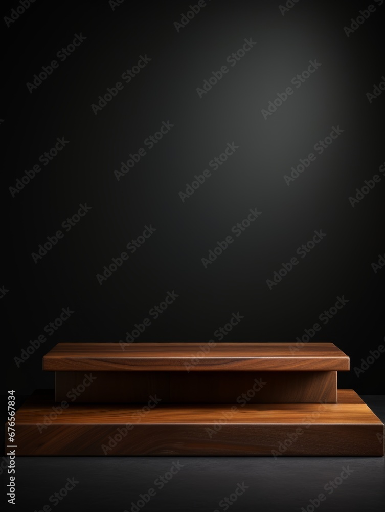Wooden Teak Minimalistic Product Podium. The Stage for Product ...