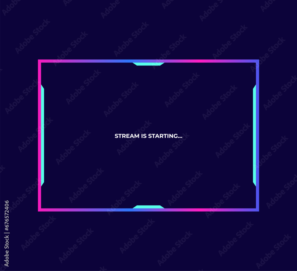 Live stream interface overlay frames for gamer broadcast or streaming ... Live stream interface overlay frames for gamer broadcast or streaming ...