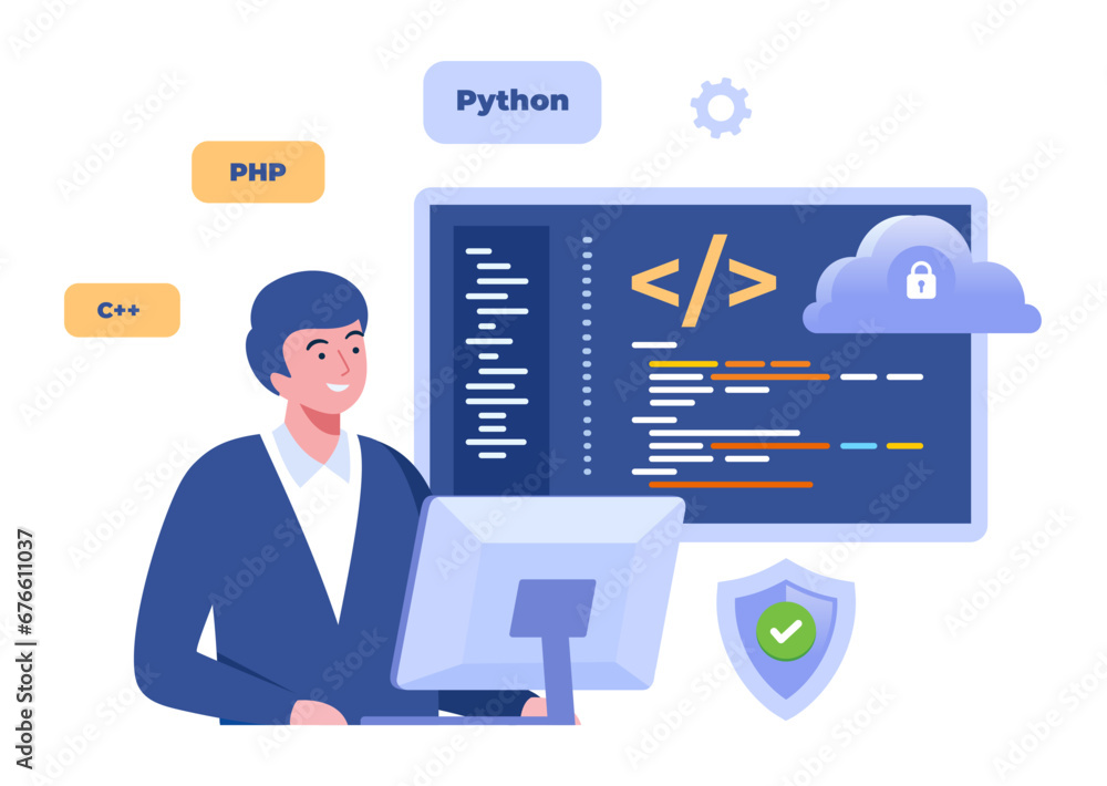 Web Development Programming Languages Css Html It Ui Programmer Cartoon Character