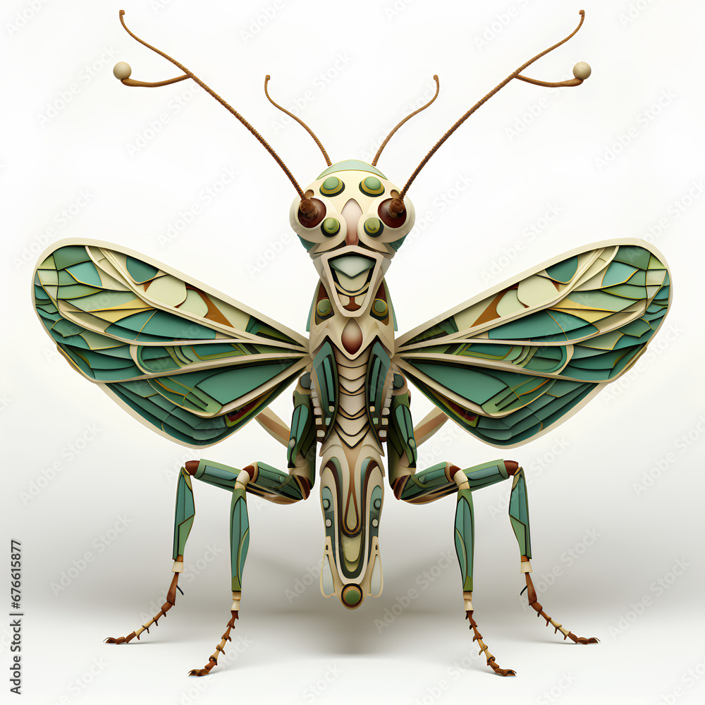 geometric nature pattern, grasshopper, very detailed, 3D, ultra ...
