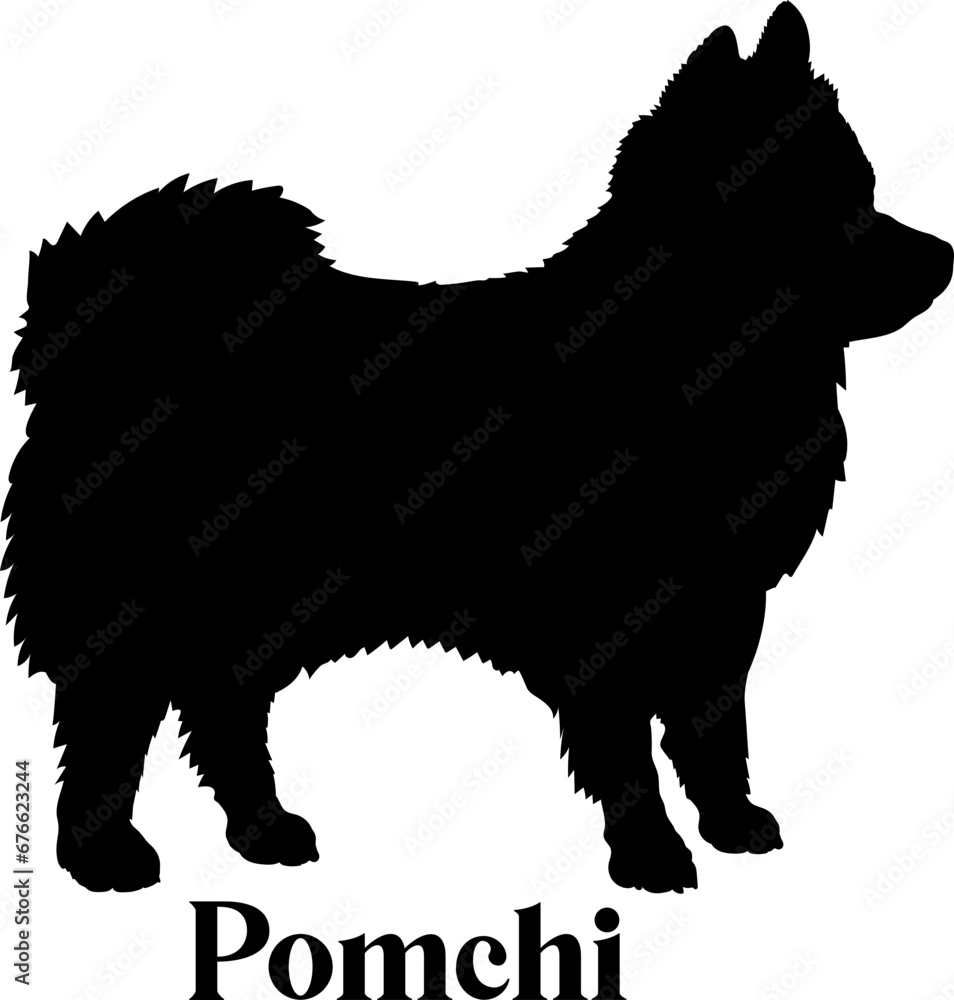 Pomchi. Dog silhouette dog breeds logo dog monogram logo dog face ...