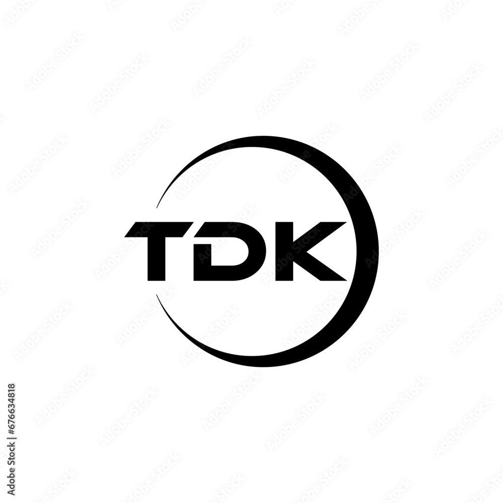 TDK letter logo design with white background in illustrator, cube logo ...