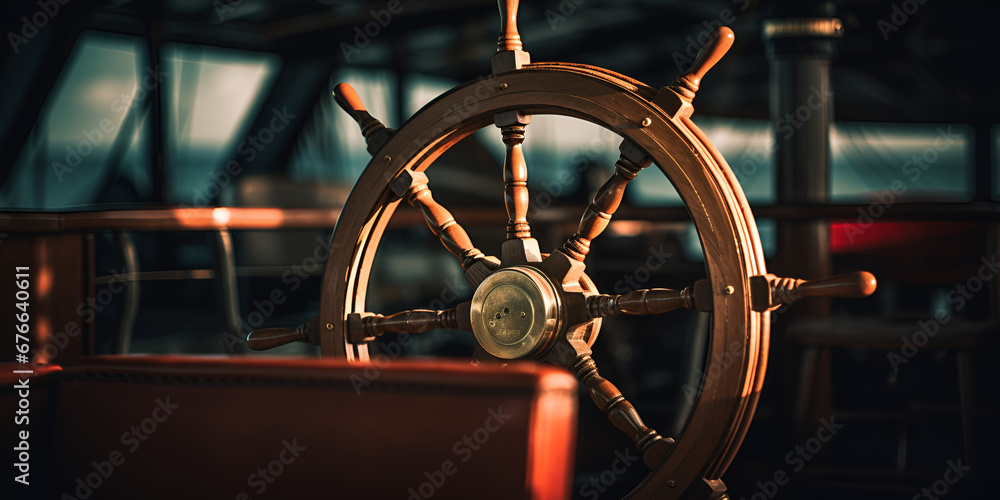 Steering wheel of a ship Porthole Ship Image Ship Navigation Image ...