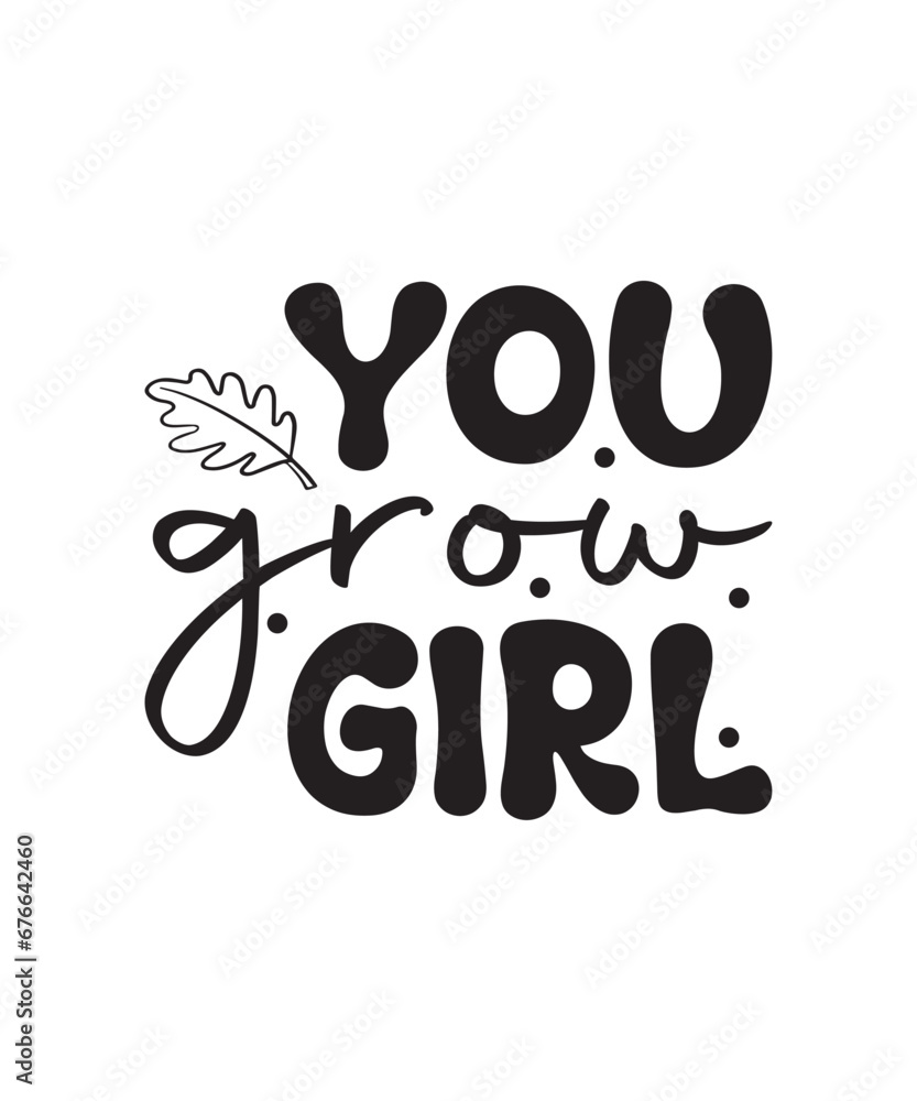 You grow girl Plant T-shirt Design Bundle, Plant Lover SVG Bundle ...
