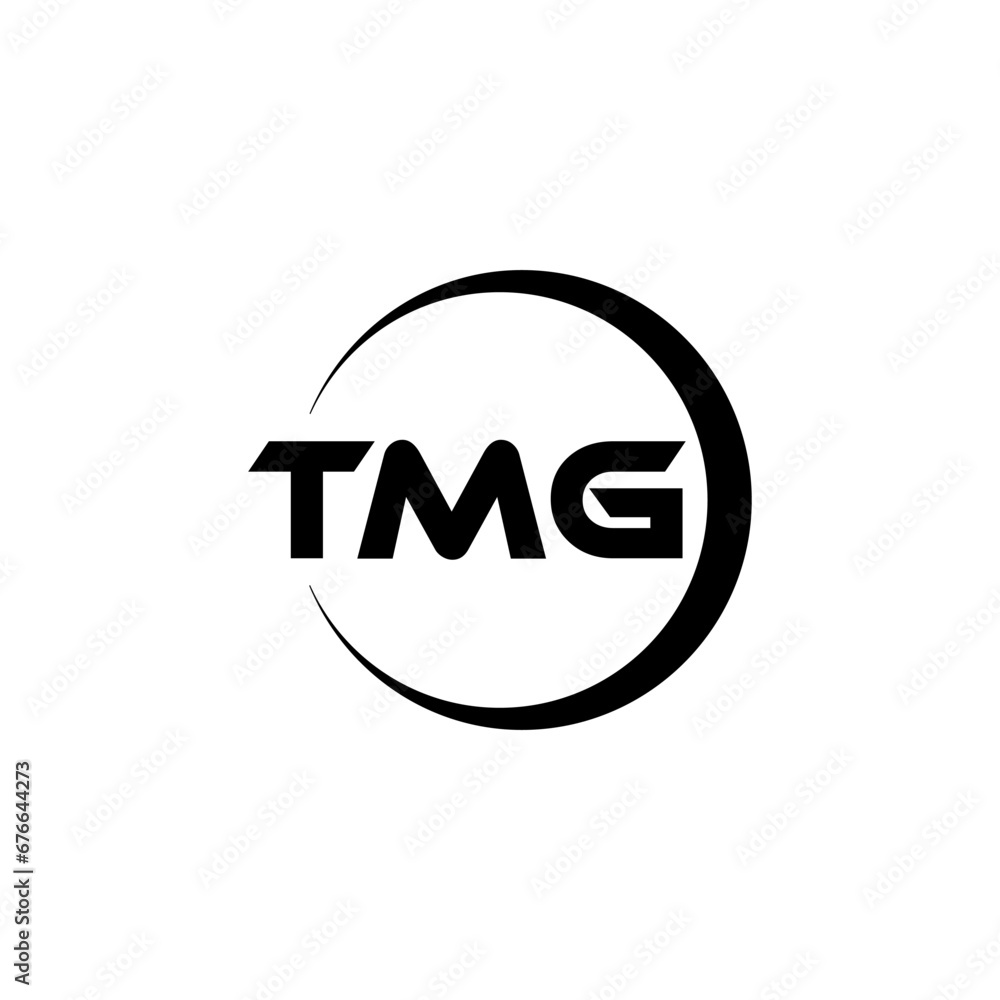 TMG letter logo design with white background in illustrator, cube logo ...