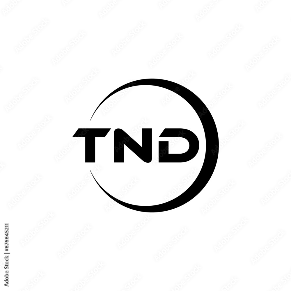 TND letter logo design with white background in illustrator, cube logo, vector logo, modern ...