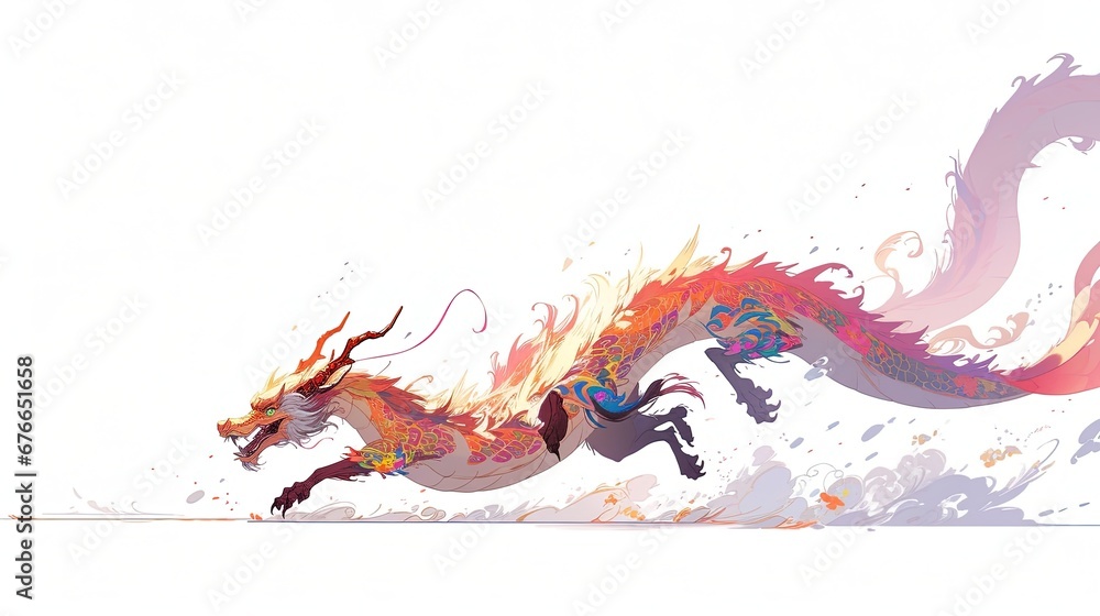 Template Background of Chinese New Year of Dragon Loong Illustration ...