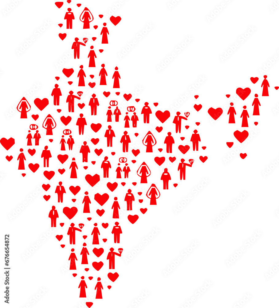 India map with vibrant colors and detailed borders Stock Vector | Adobe ...