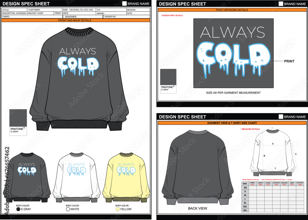 UNISEX OVERSIZED SWEATER ALWAYS COOL STREETWEAR VECTOR DIGITAL DTG DTF ...