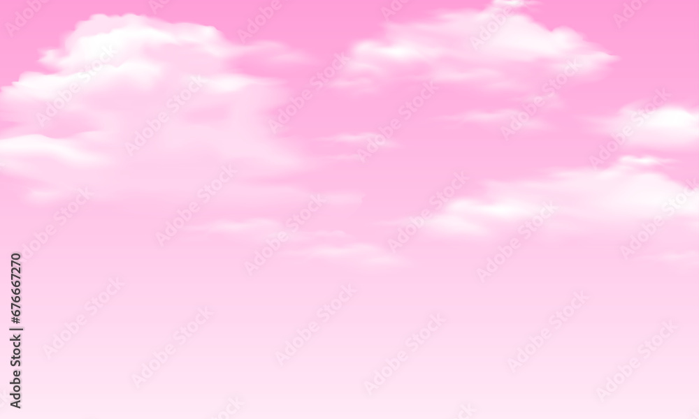 Vector realistic pink sky background design Stock Vector | Adobe Stock