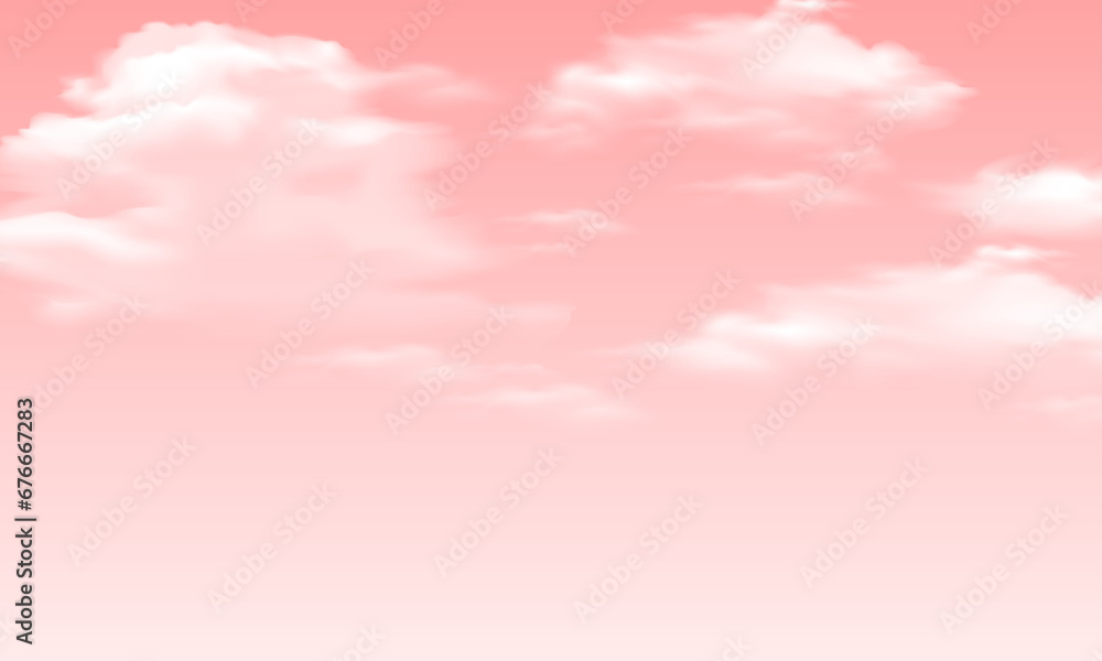 Vector realistic red sky background design Stock Vector | Adobe Stock