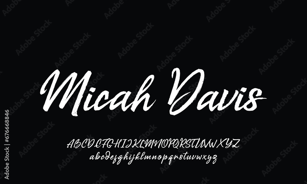 Hand drawn vector alphabet. Modern monoline signature script font ...