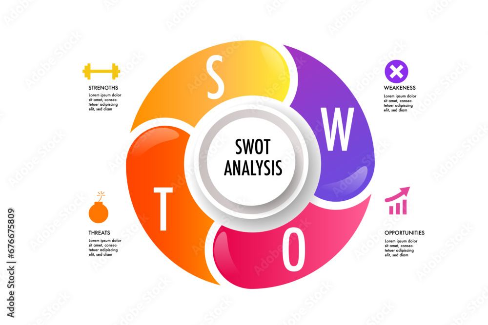Infographic template for swot analysis for marketing can apply diagram ...