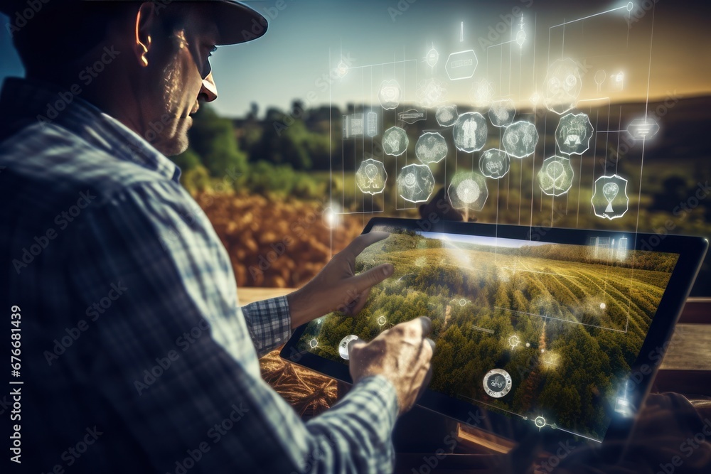 Agricultural concept, smart agriculture, industrial agriculture ...