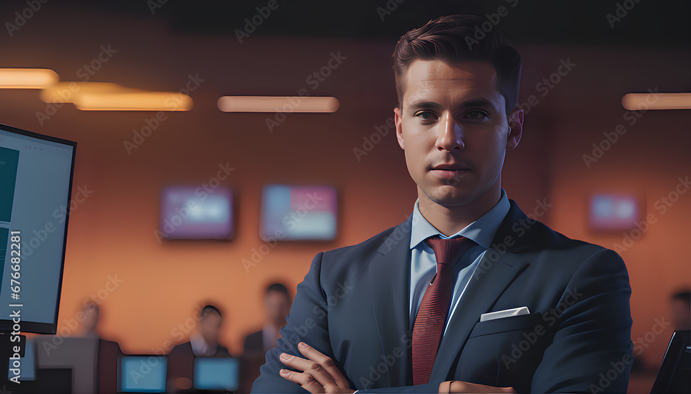 Optimize Customer Satisfaction: Business Man in Action at Call Center ...