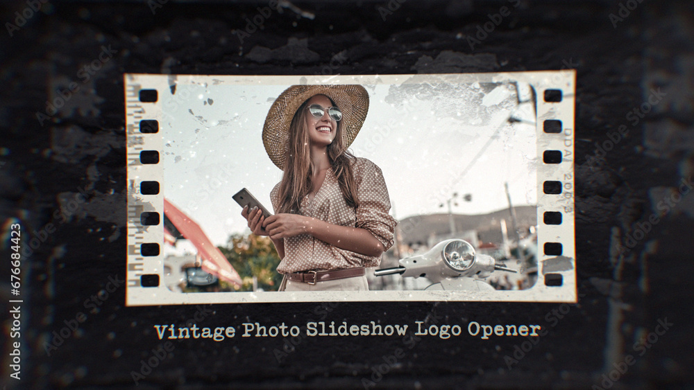 Vintage Photo Slideshow Logo Opener Stock Template | Adobe Stock